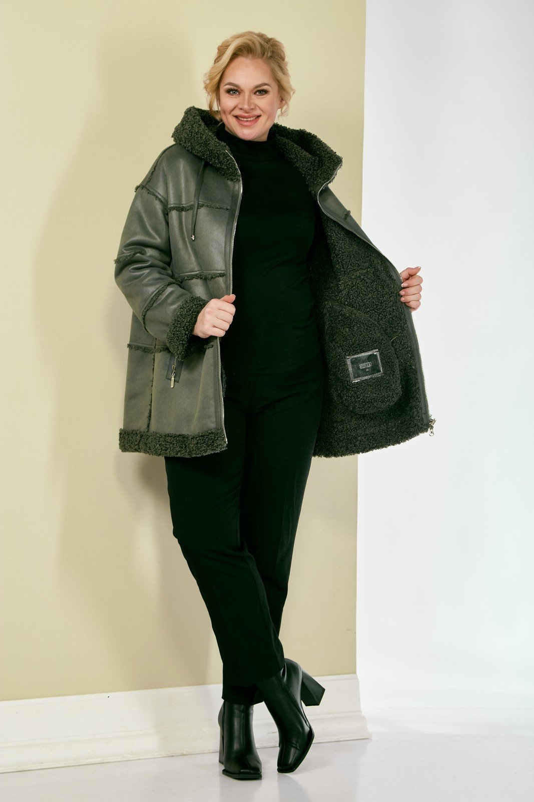 Куртка 2137 олива Shetti купить в интернет магазине Велесмода